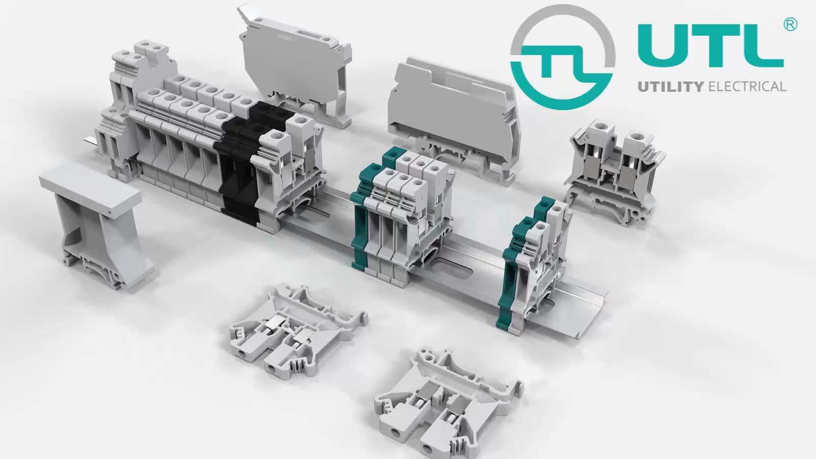 Utl High Quality Din Rail Earthing Insulator Brass Mounted Terminal ...