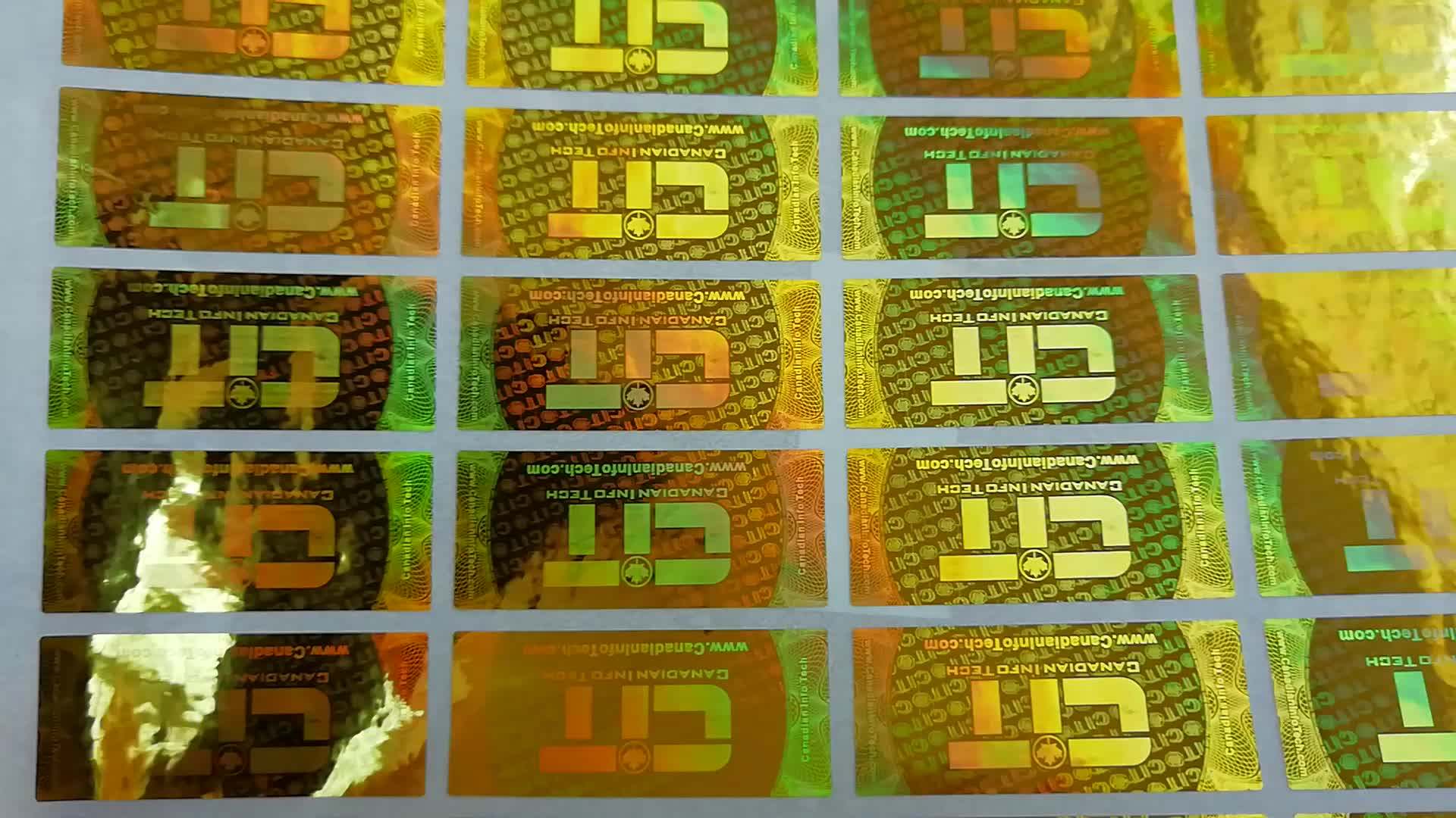 Custom Security Holographic Clothing Trademark Label Tamper Proof ...