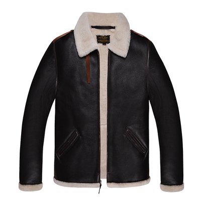 进口英国空军真皮皮衣男