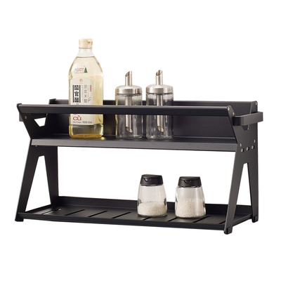 双层调味品墙面壁挂式厨房置物架