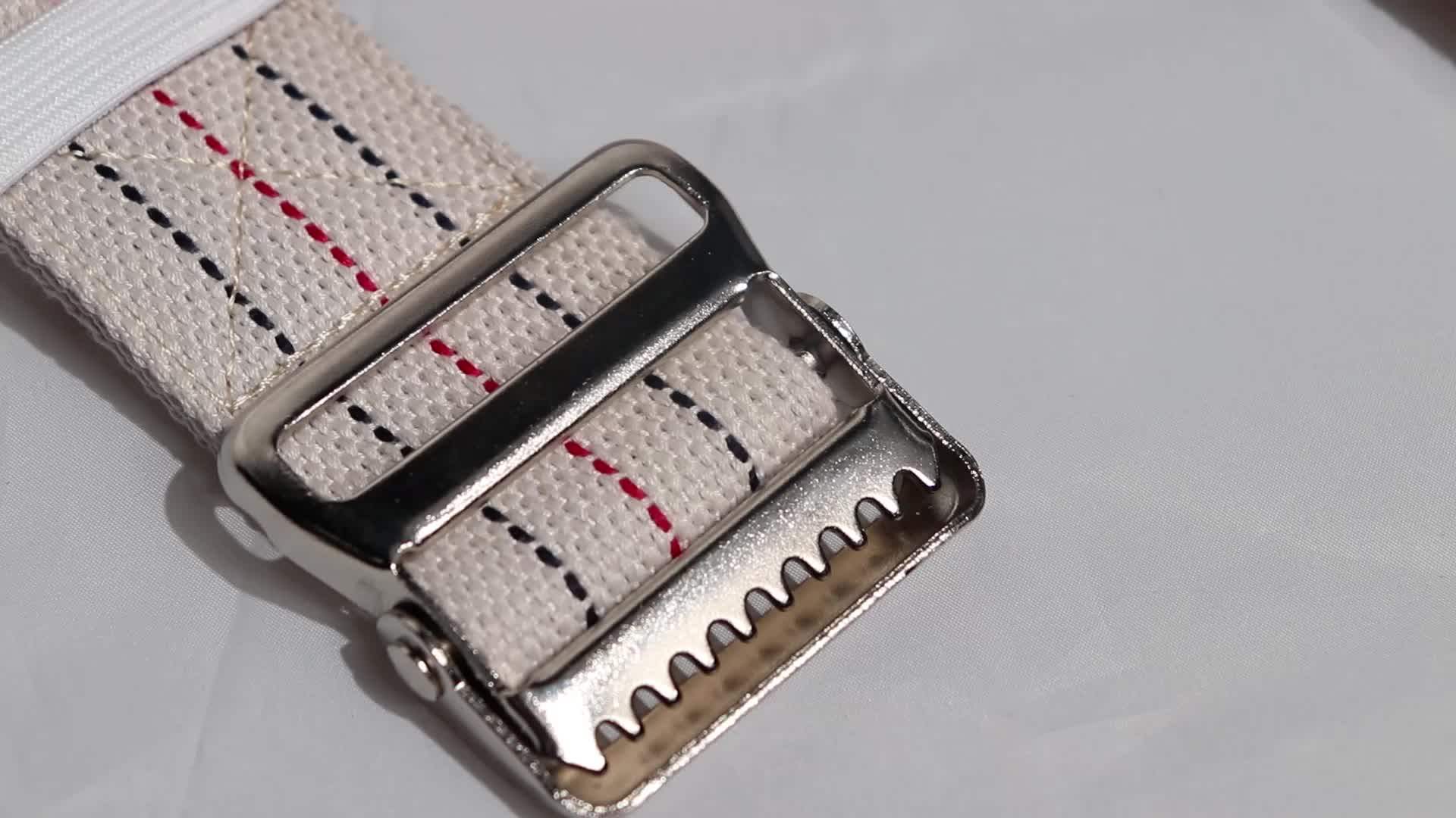 Custom Medical Waist Fabric Metal Buckle Belts Wide Polyester Gait Belt ...