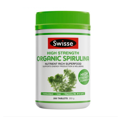 澳洲Swisse Organic Spirulina斯维诗螺旋藻200片 SW010