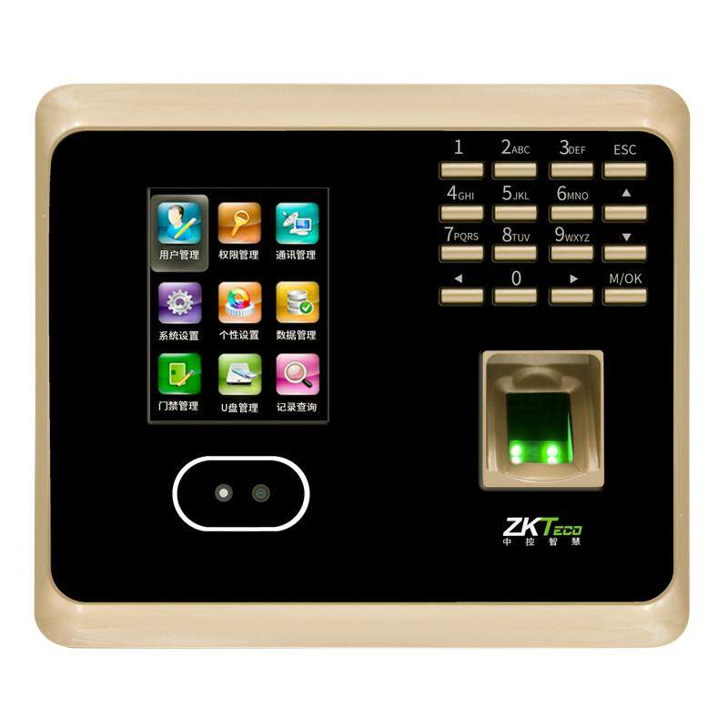 ZKTeco熵基科技uf100plus人脸识别考勤机打卡机扫脸打卡器刷脸面部识别指纹一体机公司工厂员工上下班签到机_虎窝淘
