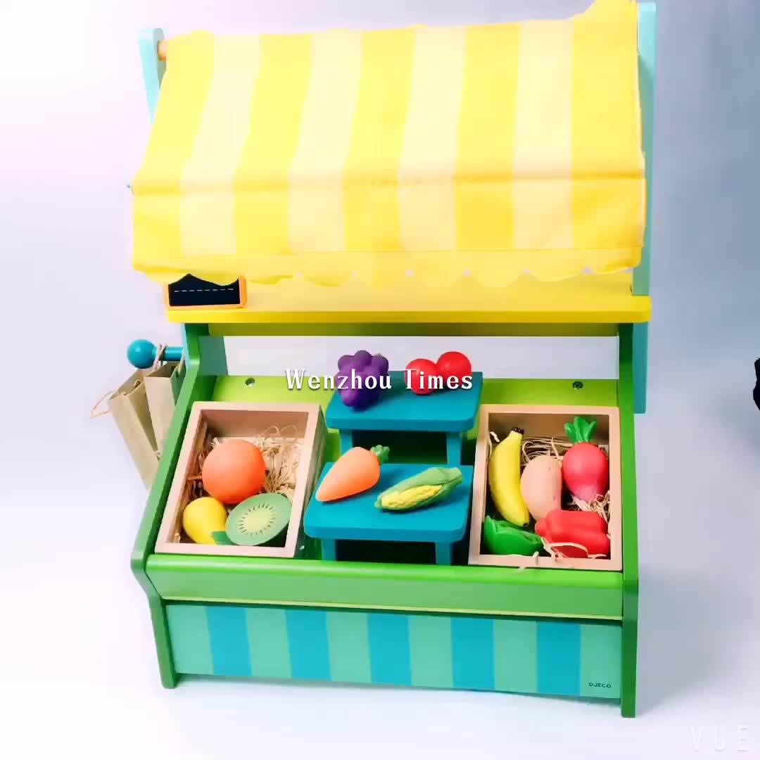 New Products Pretend Play Toy Fruits And Vegetables Wooden Play Shop ...