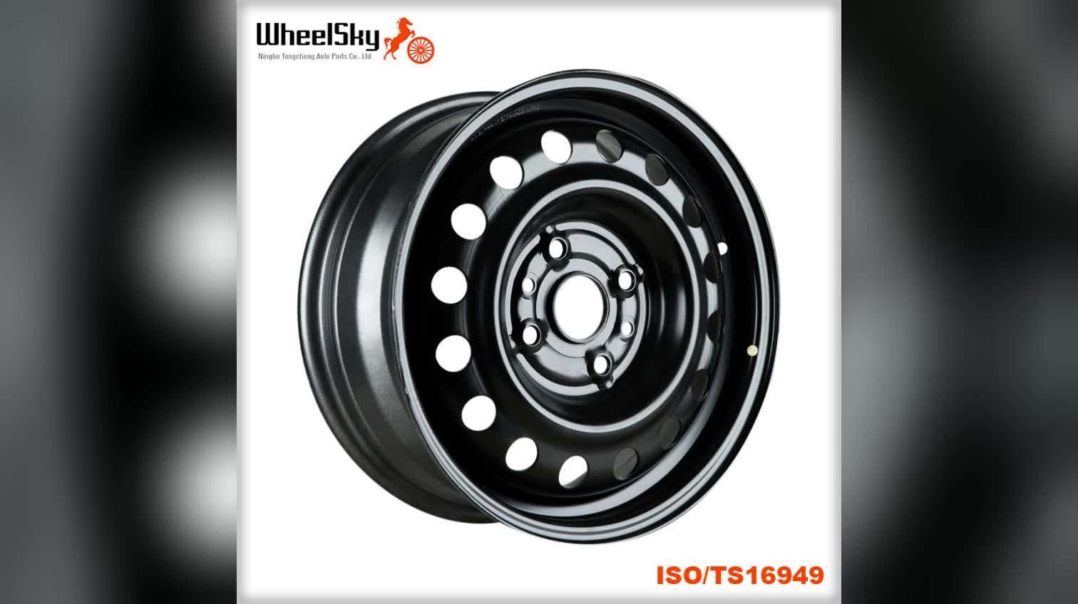 15x6 4x108 15 Inch Black E-coating Steel Wheel Rim - Buy Steel Wheel ...