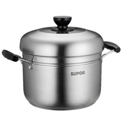 苏泊尔蒸锅304不锈钢家用复底加