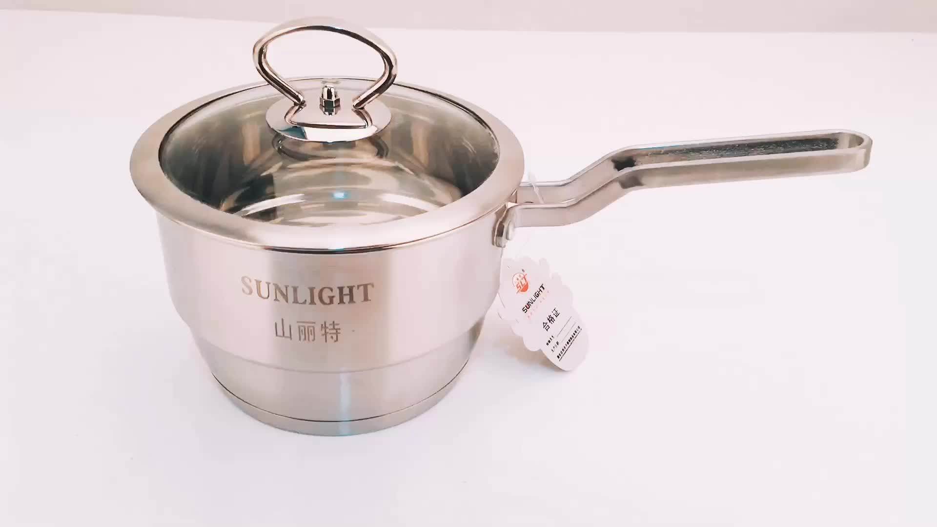 New Shape Stainless Steel Sauce Pan Unique Cooking Pot With Cover - Buy ...
