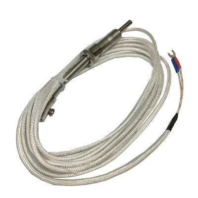 压簧式热电偶WRE-21K型E型温度传感器高温测温线PT100快速热电偶