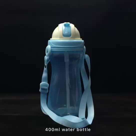 400ml Plastic Drinking Water Bottle Baby Bottle With Straw And String ...