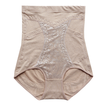 高腰欧利虹收腹彩棉内裤