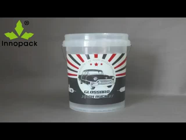 1kg Clear Beach Bucket Conical Pail Customized Plastic Bucket With Wire ...