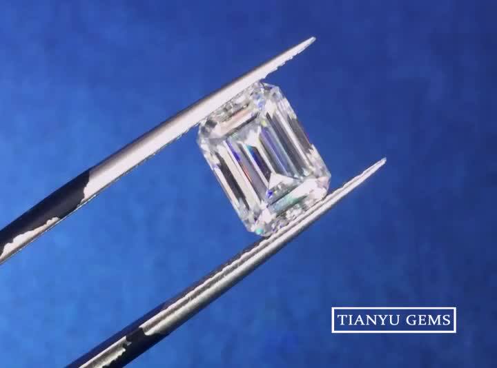 Moissanite Melee Emerald Cut 6x8mm Ef Color Clarity Harga Per Karat ...