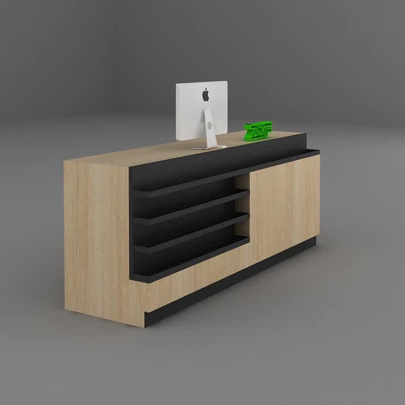 Solid Wooden Office Furniture Used Front Reception Counter Desk Oem ...