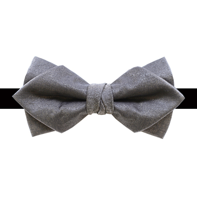 深灰色银丝光泽高端新郎伴郎领结