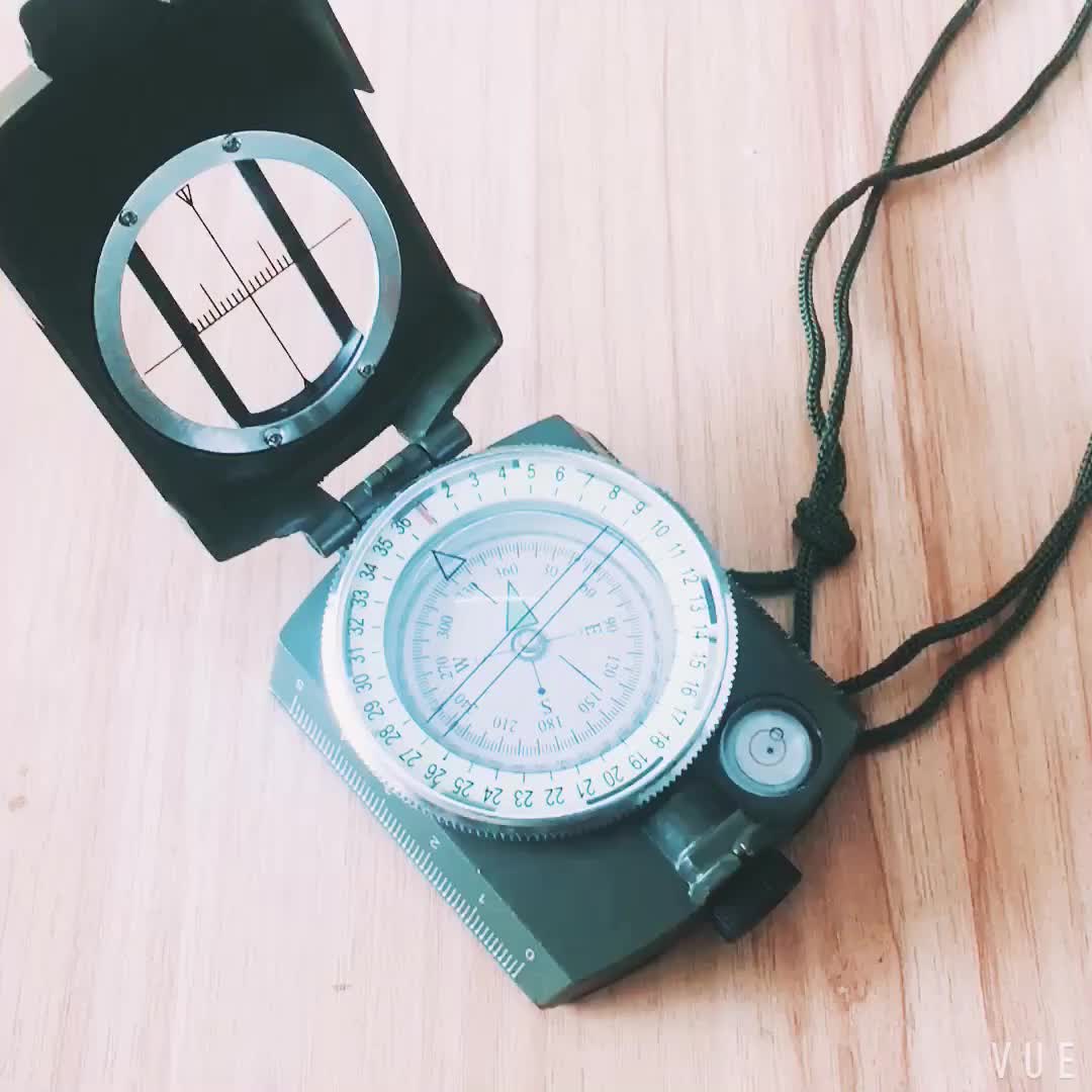 Military Optical Lensatic Sighting Compass With Pouch Metal Waterproof Compass Color Camouflage
