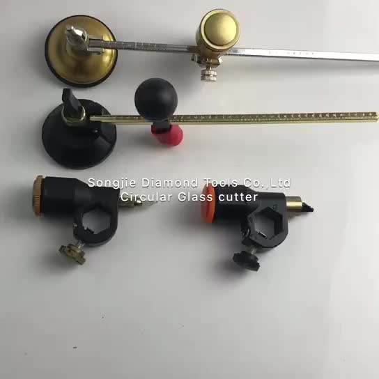 Diamond Circle Glass Cutter Professional Six Wheel Oiling Feed Round Shape Glass Cutter - Buy ...