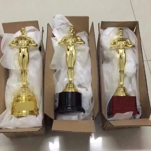 High Quality Custom Gold Plastic Replica Oscar Trophy Cup - Buy Plastic ...