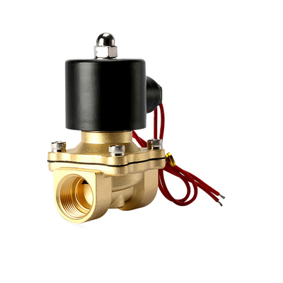 德力西气动进水2W全铜电磁常闭水阀开关12v/24v/220v 4分6分 1寸
