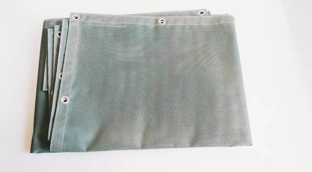 Grey Color 270G/M2 Fireproof PVC Mesh Sheet, View PVC Mesh Sheet ...