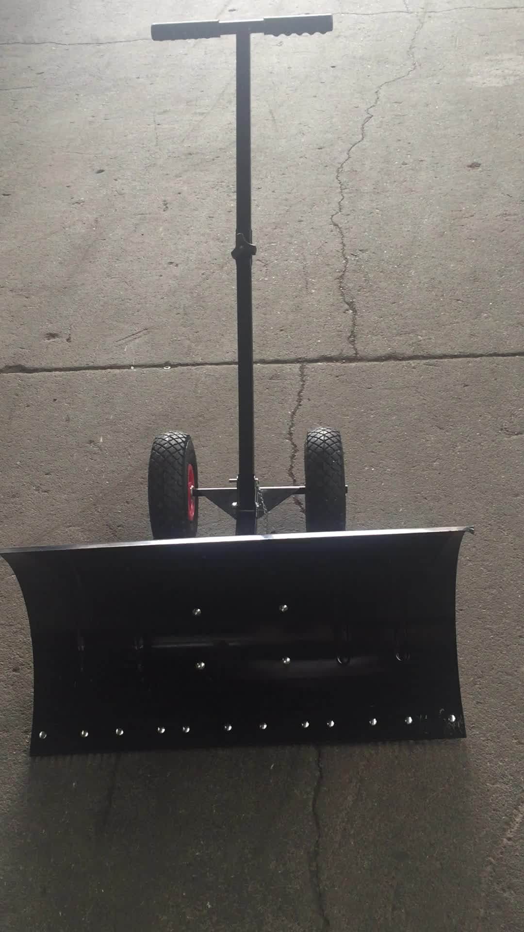 Tc720s Adjustable Snow Pusher With Wheel Heavy Duty Snow Plow Rolling ...