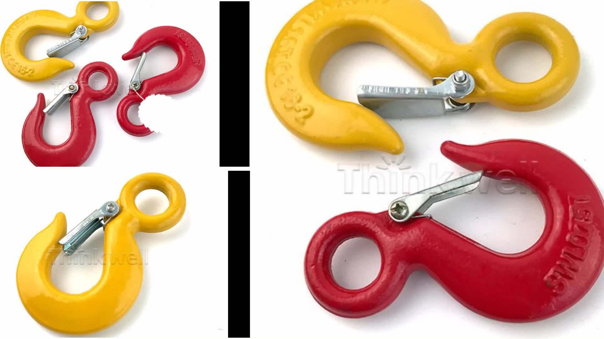 Galvanized Clevis & Eye Chain Grab Hook With Safety Latch - Buy Grab ...