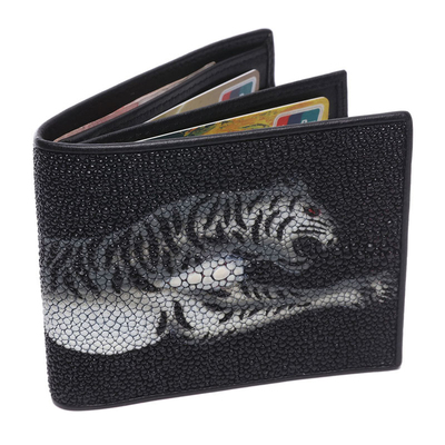 正品特价泰国珍珠鱼皮钱夹ROTA