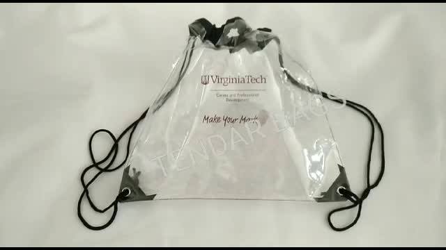 Clear Plastic Pvc Event Stadium Cinch Pack Drawstring Backpack ...