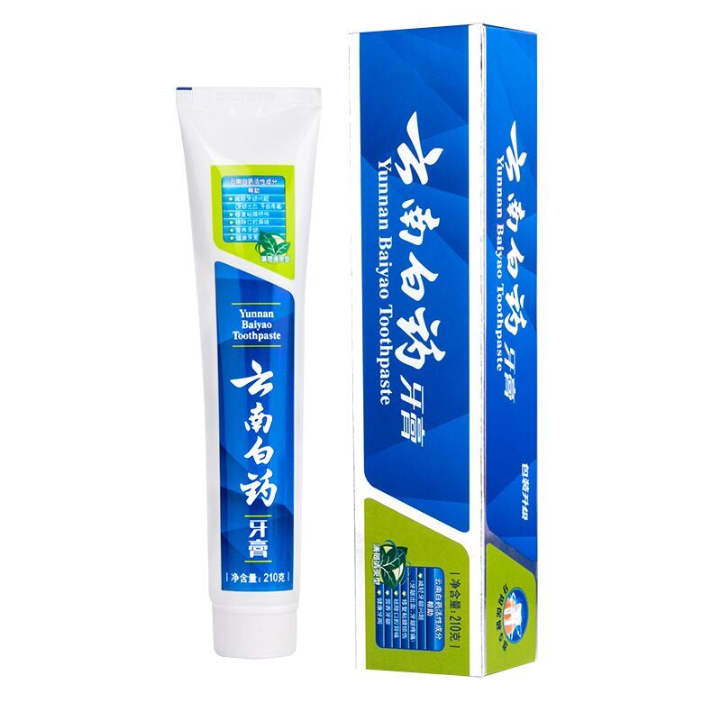 云南白药牙膏薄荷清爽型230g*3口气清新保护正品美白去口臭_虎窝淘