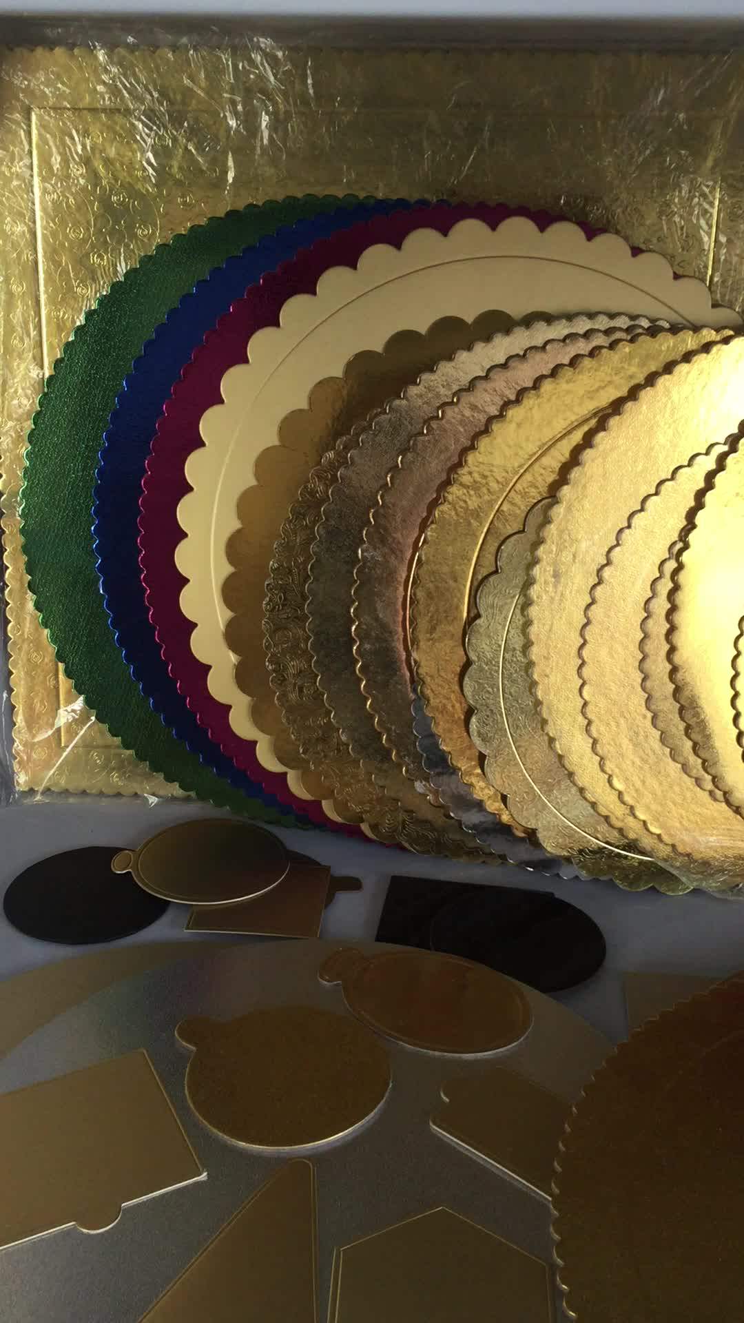 Gold Scalloped Wholesale Paper Cake Boards Foil Paper Cake Board - Buy ...