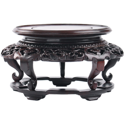 红木花瓶盆景佛像聚宝盆兰花托架