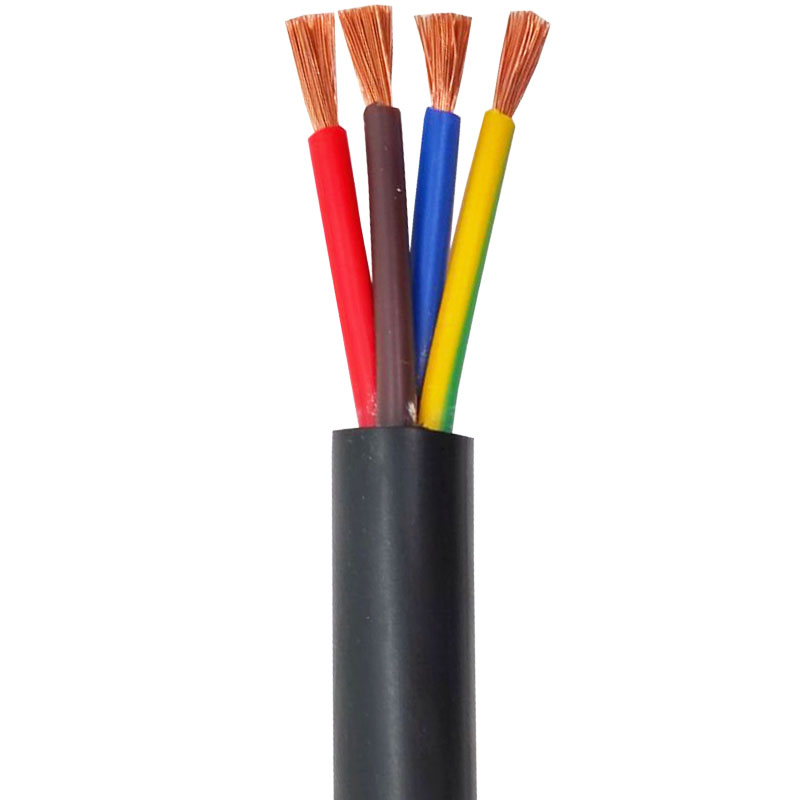 四芯电源线RVV4芯1.0 1.5 2.5 4 6mm 纯铜芯软线护套线设备电缆线_虎窝淘