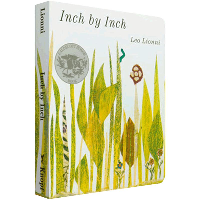 英文原版Leo Lionni：Inch by Inch一寸虫凯迪克银奖纸板书吴敏兰推荐书单儿童勇气和坚持益智英语阅读晚安故事图画书_虎窝淘