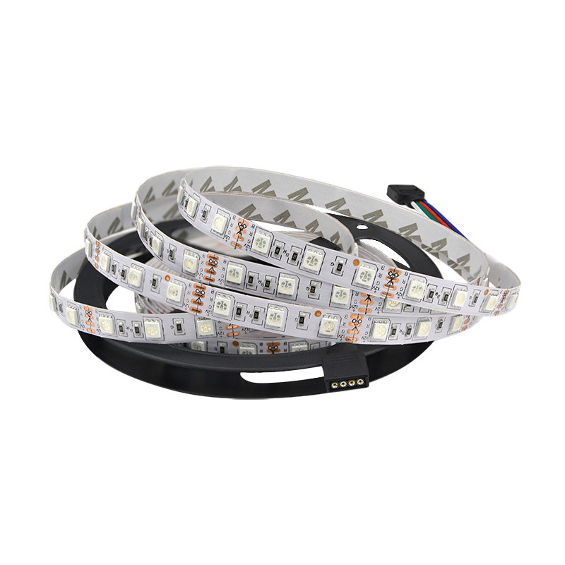 12vled灯带七彩灯条24v5050rgb防水裸板高亮柜台软灯条装饰吊顶灯_虎窝淘