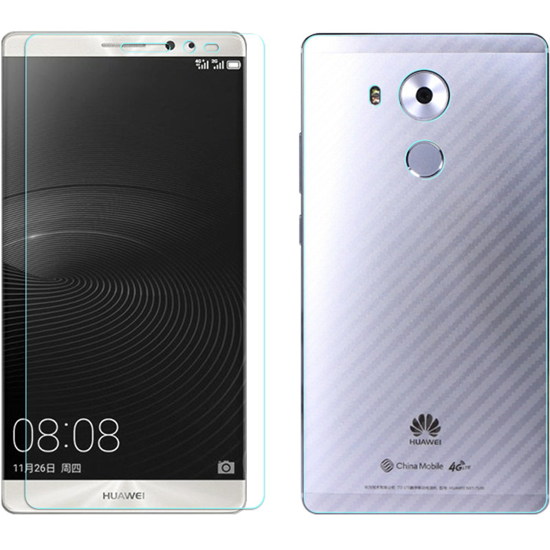 适用华为MATE8钢化膜全屏NXT-AL10手机贴膜MT8保护膜抗蓝光防爆玻璃NXT-DL00紫光高清电镀防指纹nxtal00防摔_虎窝淘