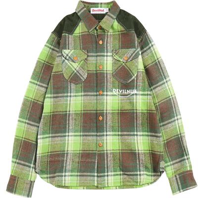 DEVIL NUT潮牌 恶魔 男女同款 格子衬衫-DN经典 ASV