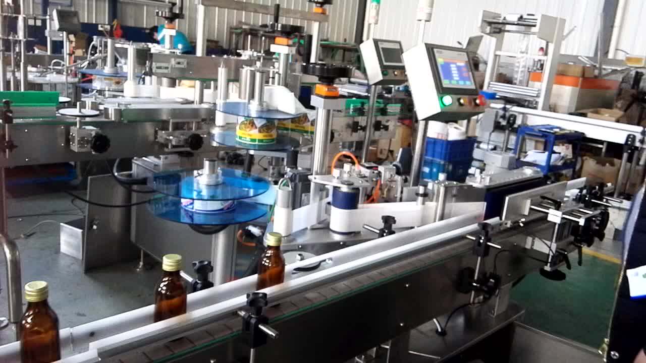 Plc Control Bottle Label Printing Machine Glass Bottle Labelling ...