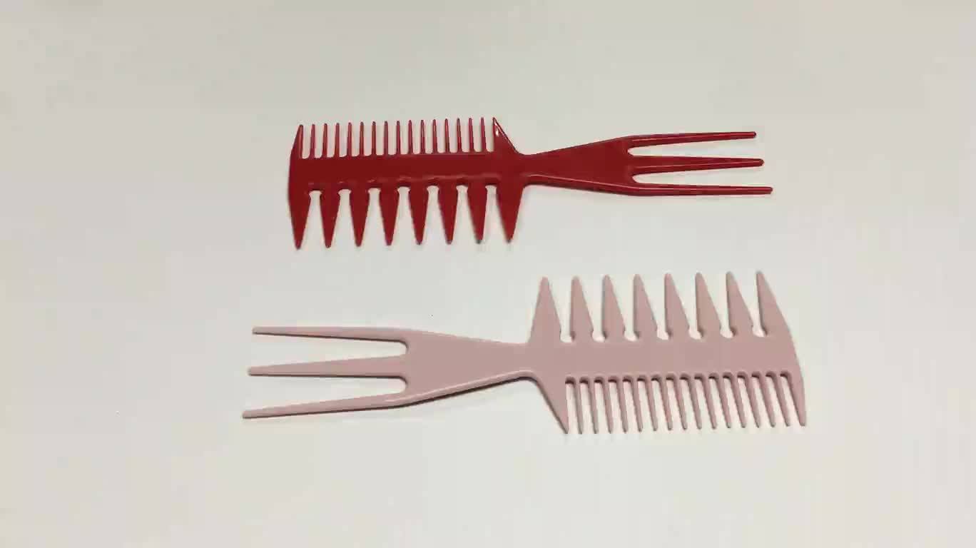 Burly Wood Color Salon Professional Fish Bone Shape Comb For Hair ...