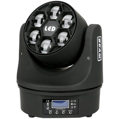 舞台灯光光束灯led6颗蜂眼七彩灯摇头灯酒吧镭射灯激光灯ktv闪光灯旋转清吧声控彩光灯餐吧夜店智能设计方案