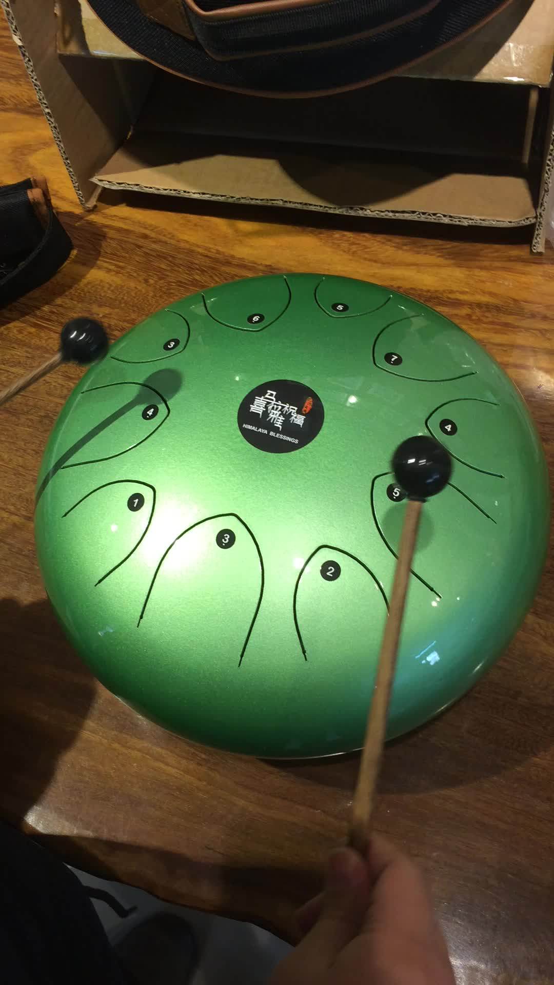 8 Inch Golden Steel Tongue Drum Set Natural Musical Note With C D E F G ...