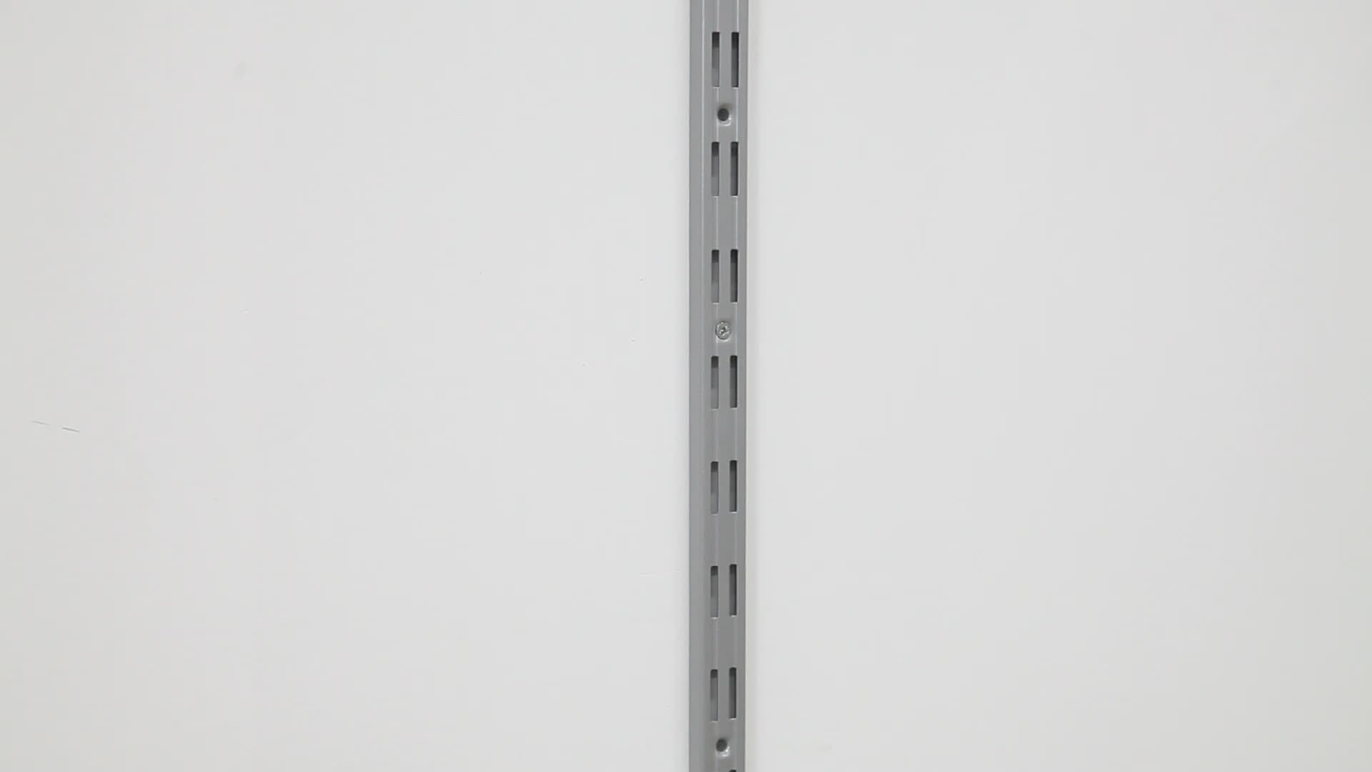 Wall Slotted Channel Upright With Clothes Rail Bracket For Shelves ...