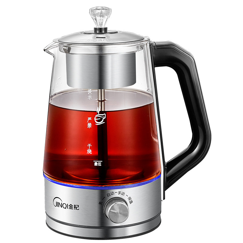 金杞全自动家用煮茶器蒸汽喷淋煮黑茶壶玻璃电茶壶普洱办公花茶壶_虎窝淘