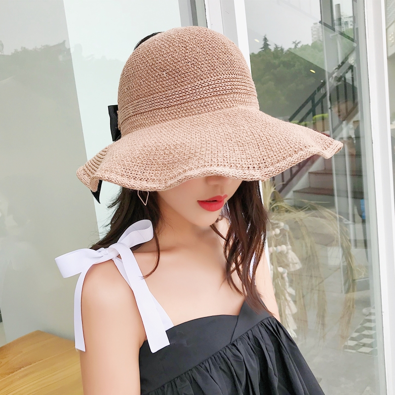 Buy Hat female summer Korean version of the wild sun hat travel anti-UV ...