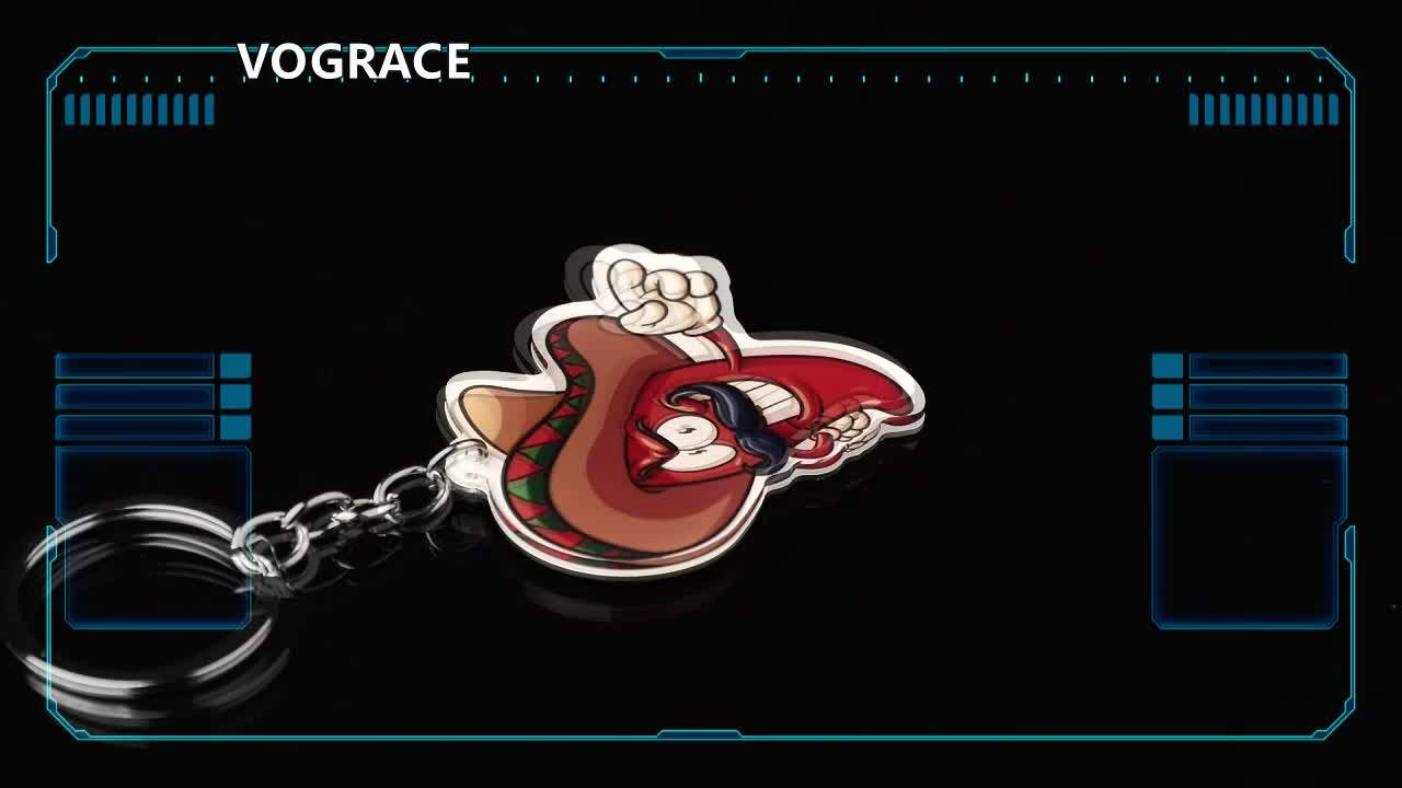 Vograce Custom Clear Custom Printed Acrylic Glitter Keychain/custom ...