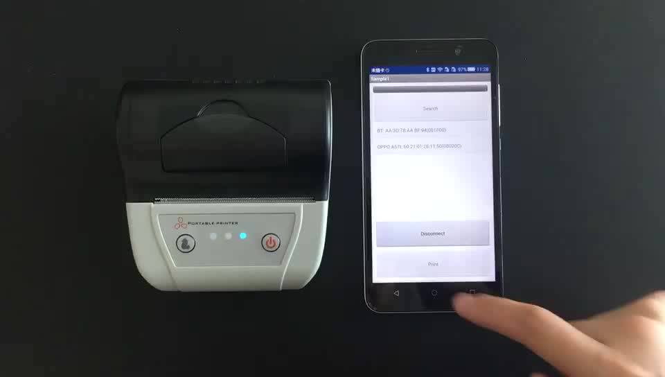 Mini 80mm Label Handheld Wireless Bluetooth Mobile Sticker 3inch ...