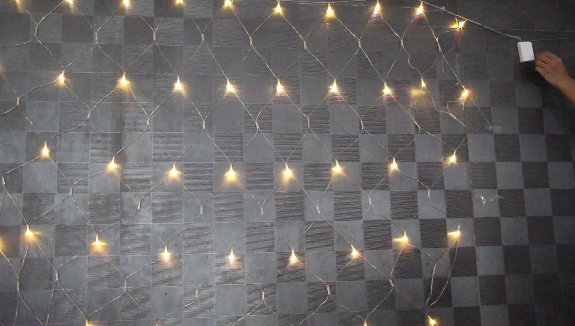 2m*2m 144leds Fairy String Wedding Christmas Party Decoration Net Mesh ...