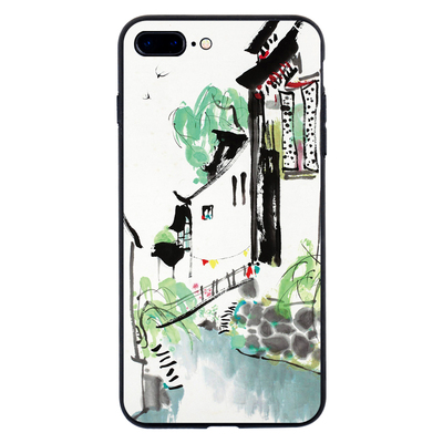 吴冠中江南苹果手机壳全包OPPO