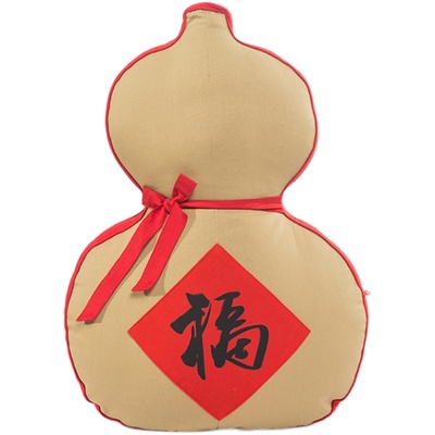 葫芦布偶异形棉麻民族风靠背垫