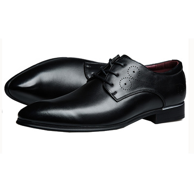 韩版真皮尖头商务正装休闲皮鞋男