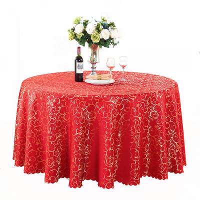 饭店餐厅宴会欧式风圆形茶几台布