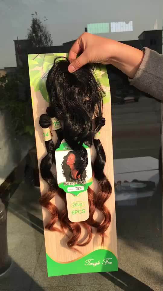 Free Sample Human And Synthetic Blend Hair 30 Inch Extensions Piece ...